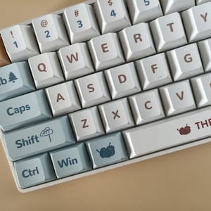 136pcs Kawaii Squirrel Theme Keycap Set, Cherry Keycap, PBT Keycap ...