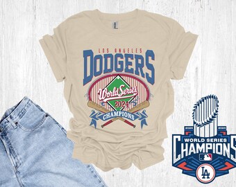 World Series 2024 LA Doggers Champions T Shirt Blue on White - Etsy
