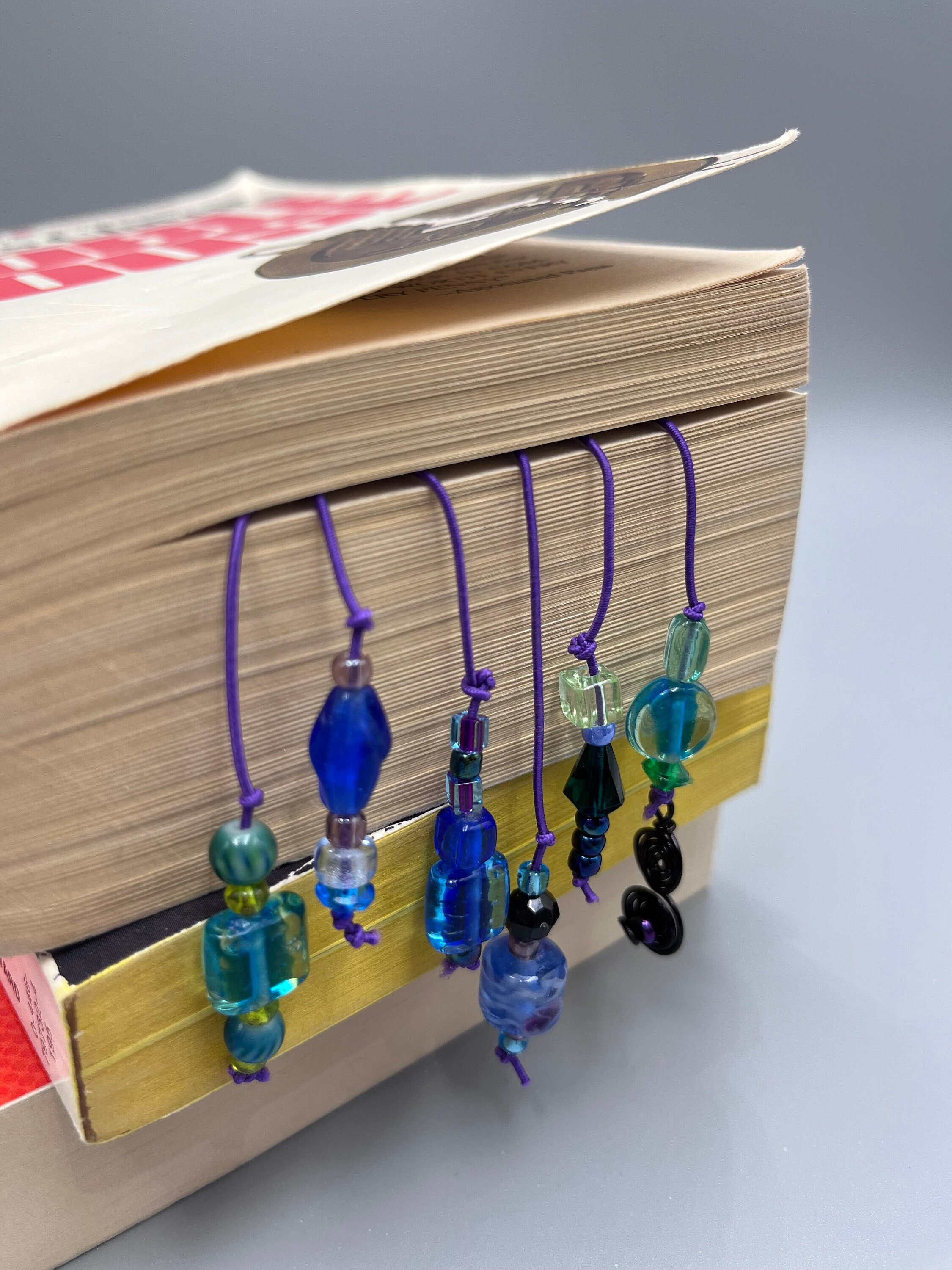 String Bookmark, Beaded Bookmark, Cord Bookmark, Book Marks, Book ...
