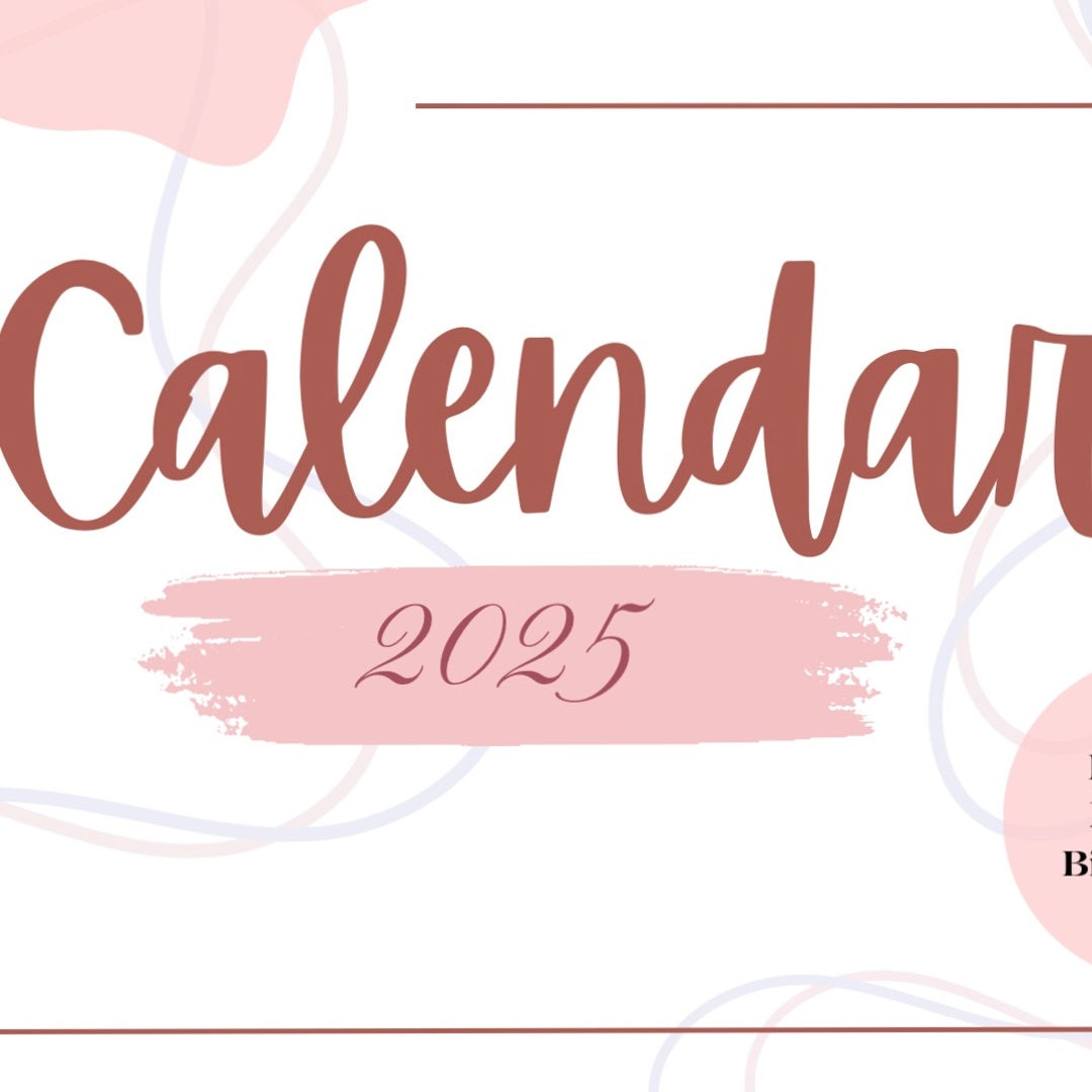 2025 Calendar , Easy to Print, Faith Inspired, Bible Verse Included - Etsy