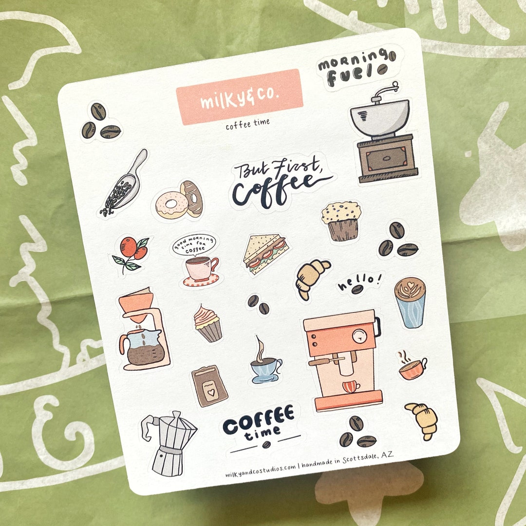 Coffee Time Sticker Sheet - Etsy