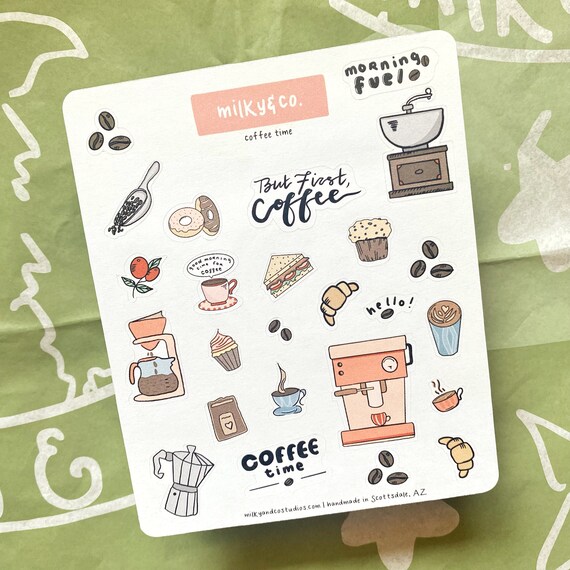 Coffee Time Sticker Sheet | Etsy