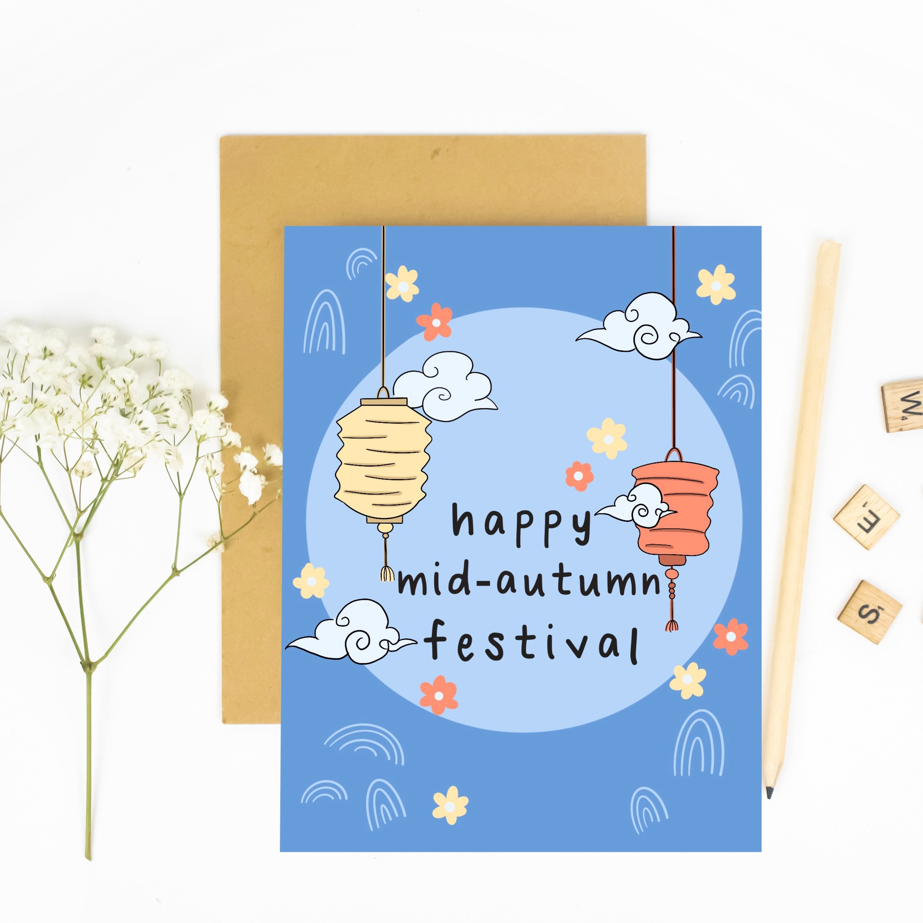 Happy Mid-autumn Festival Greeting Card - Etsy