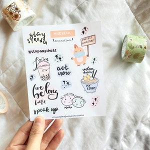 Stop AAPI Hate Sticker Bundle, Stickers for a Cause, All Proceeds ...