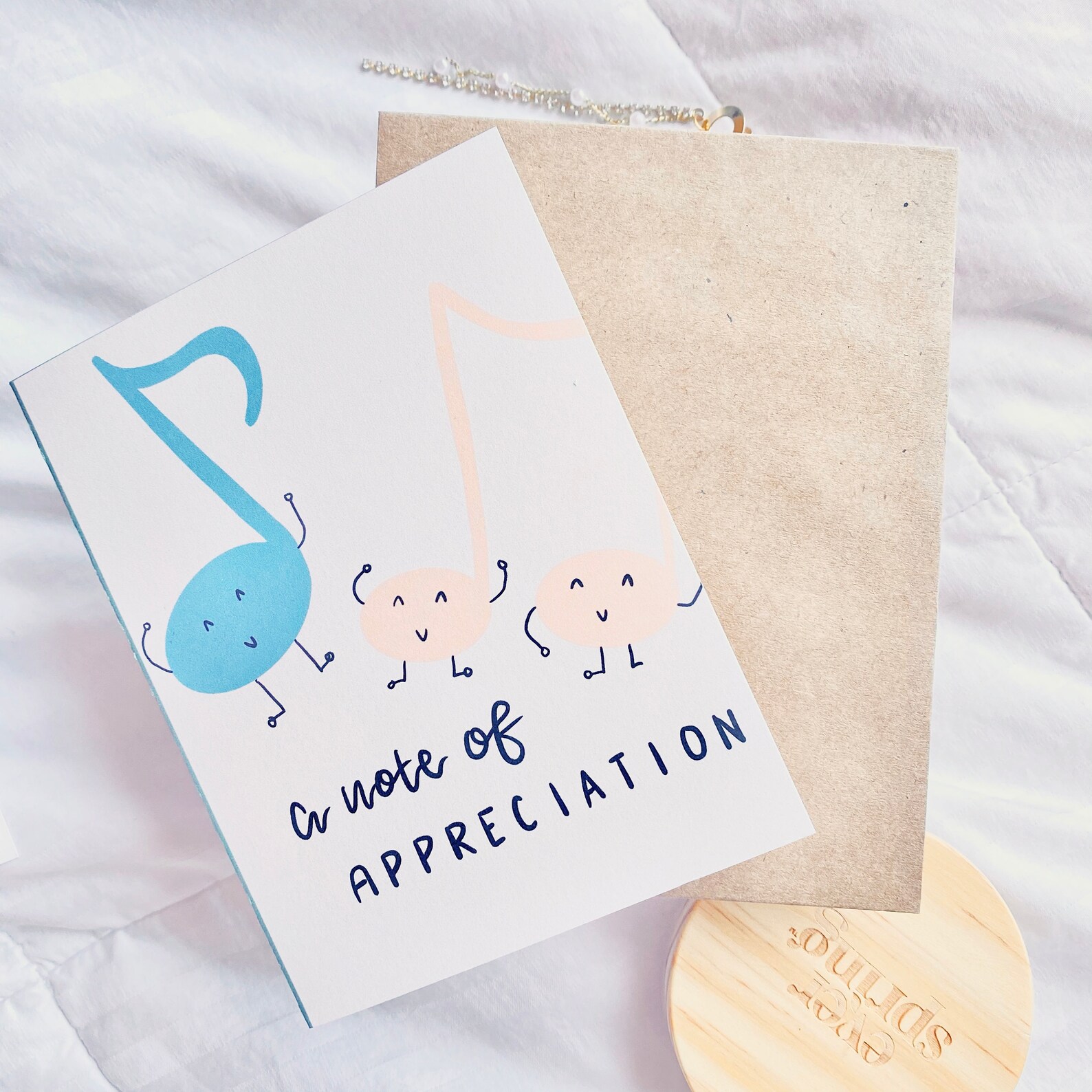 A Note of Appreciation Thank You Card Music Greeting Card - Etsy