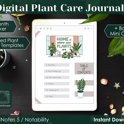 Plant Journal Printable Houseplant Planner Plant Care Plant | Etsy