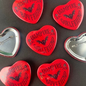 Vampire Girlfriend/boyfriend Matching Couple Pinback Buttons - Etsy