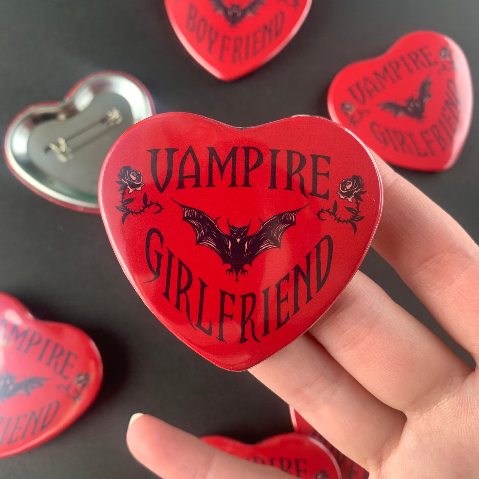 Vampire Girlfriend/boyfriend Matching Couple Pinback Buttons - Etsy