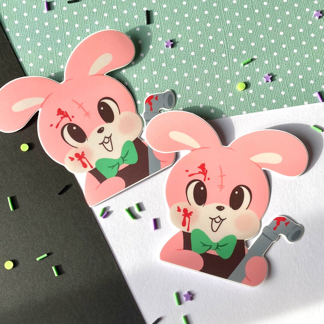 Robbie Rabbit Peeker Sticker - Etsy