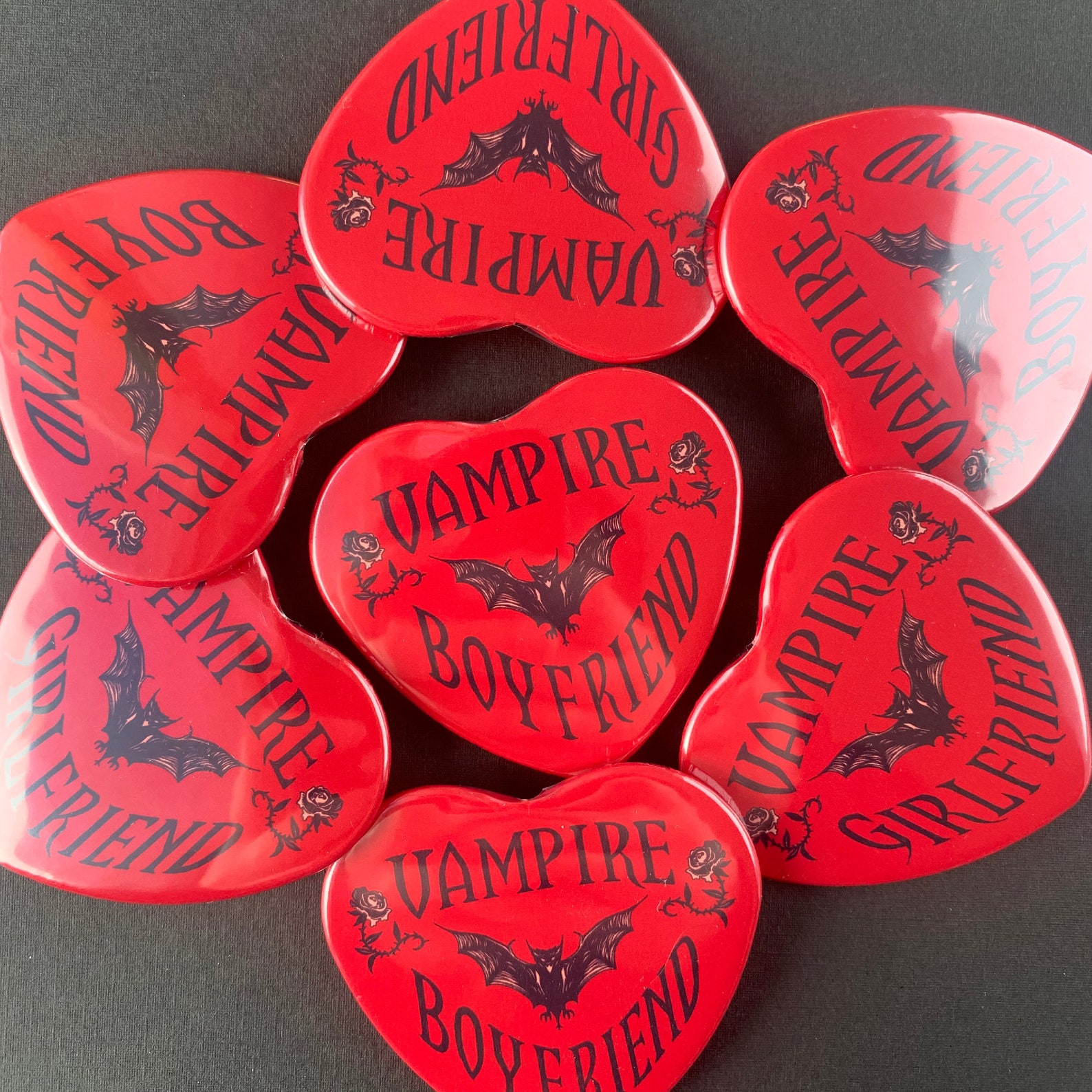 Vampire Girlfriend/boyfriend Matching Couple Pinback Buttons - Etsy