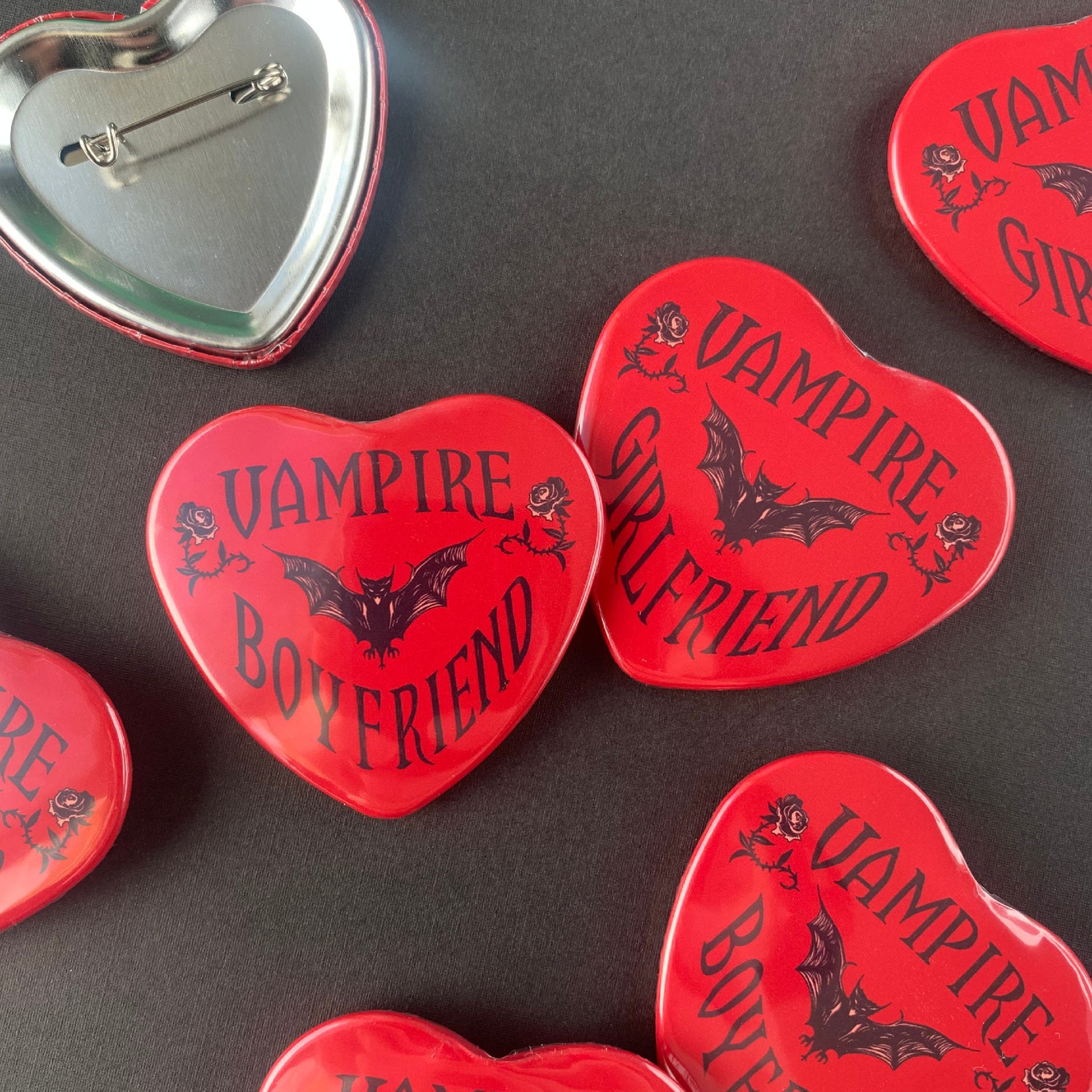 Vampire Girlfriend/boyfriend Matching Couple Pinback Buttons - Etsy