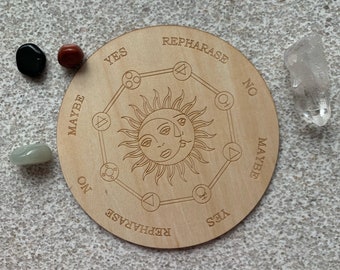 Wooden Dowsing Pendulum Board, Sun and Moon or STAR - Etsy