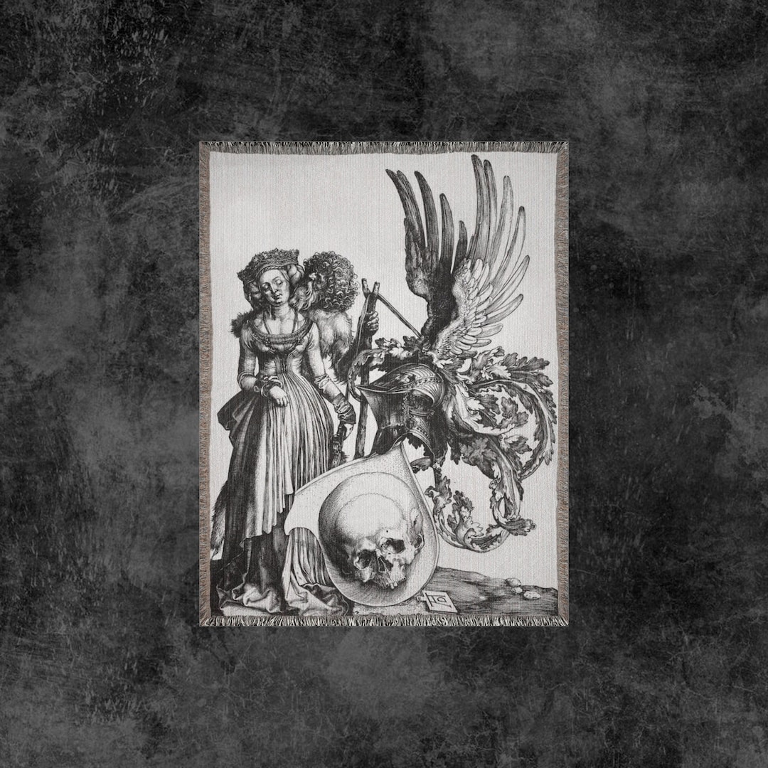 Coat of Arms With a Skull Albrecht Durer Woven Blanket - Etsy