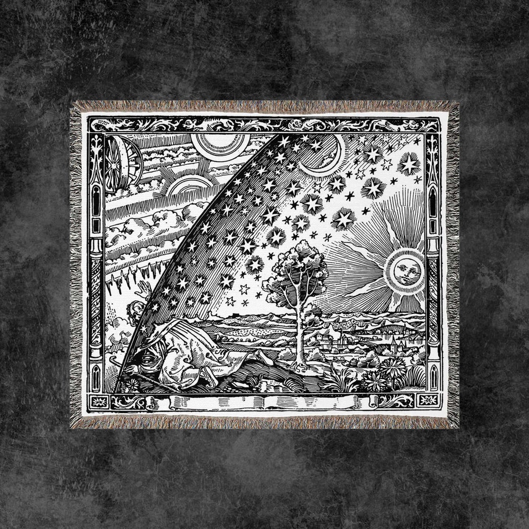 Flammarion Engraving Woven Blanket - Etsy