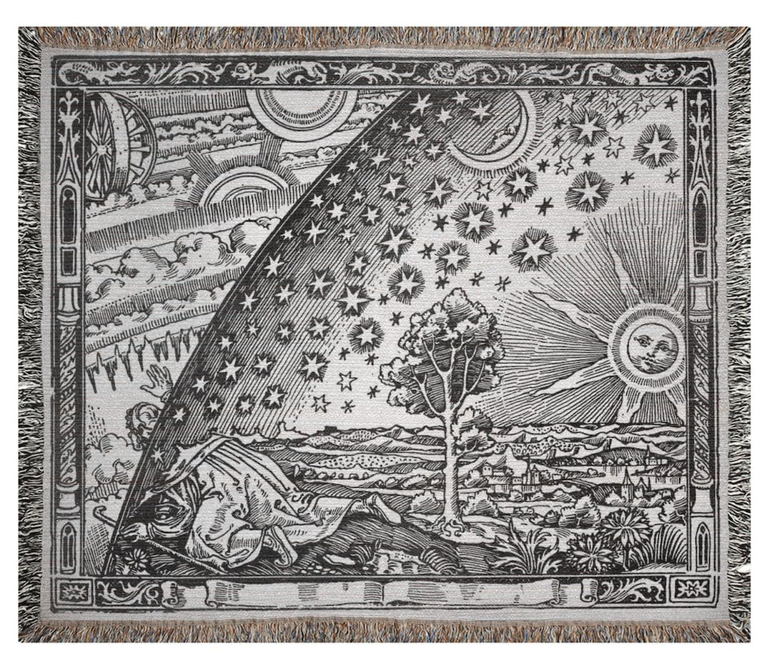Flammarion Engraving Woven Blanket - Etsy