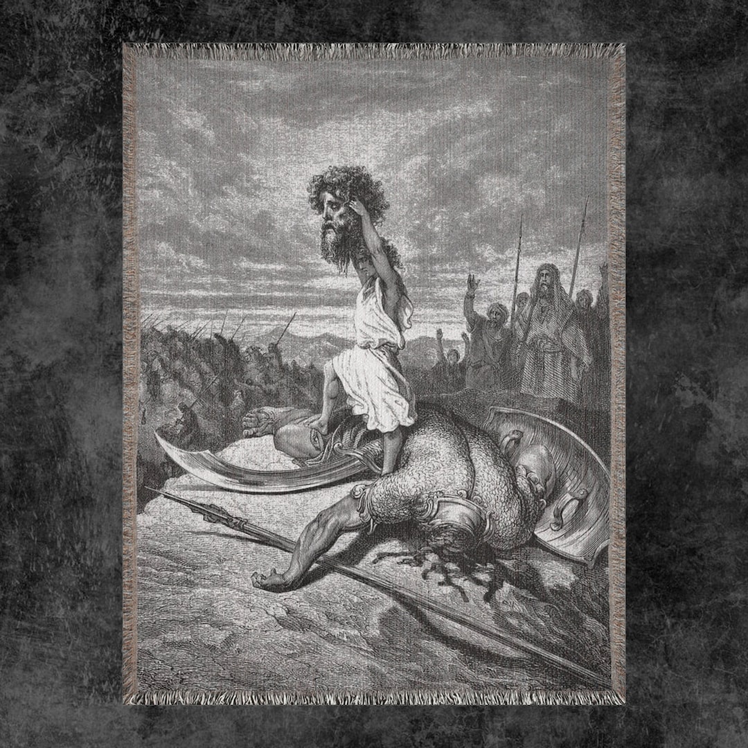 David Slays Goliath Woven Blanket - Etsy
