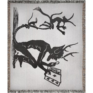 Couverture tissée diablotin avec cartes - Etsy France