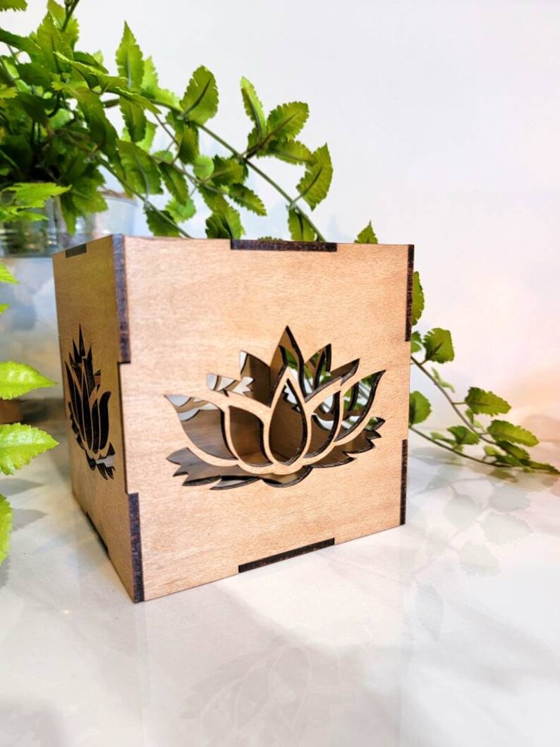 Lotus Flower Shadow Lantern Lotus Flower Tealight Holder - Etsy