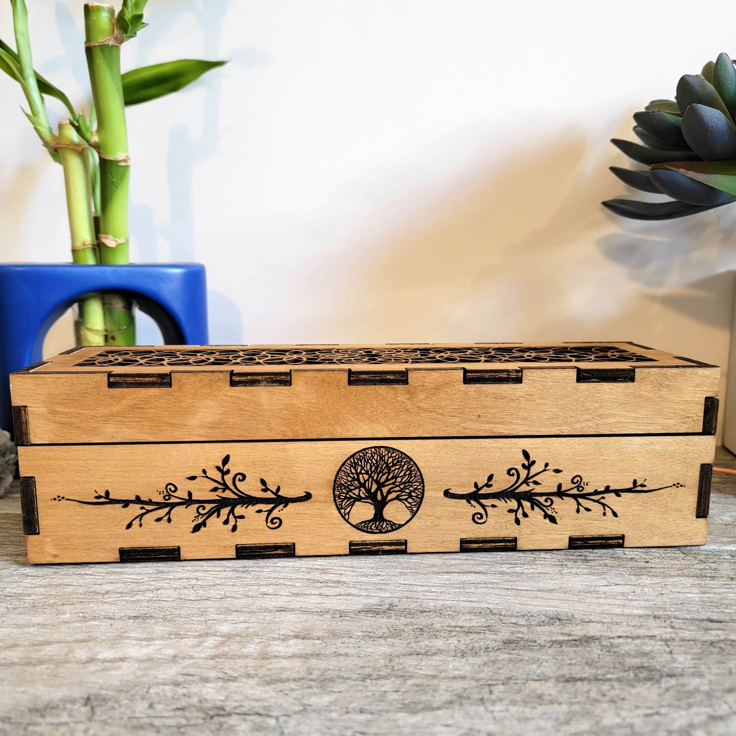 Incense Box Burner Wooden Incense Holder Mandala Incense - Etsy