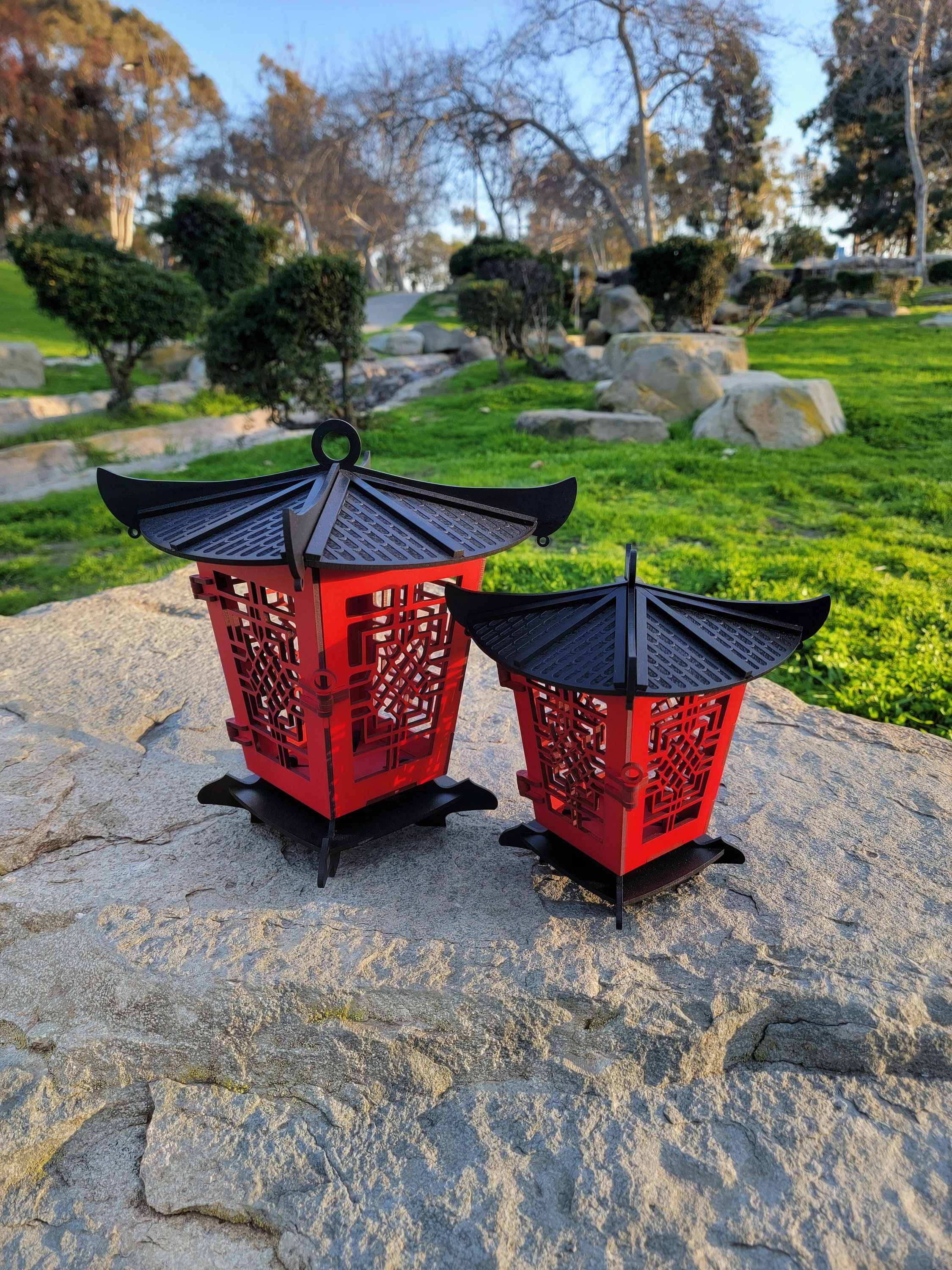 Japanese Pagoda Lantern, Garden Pagoda Lantern, Outdoor Wooden Japanese ...