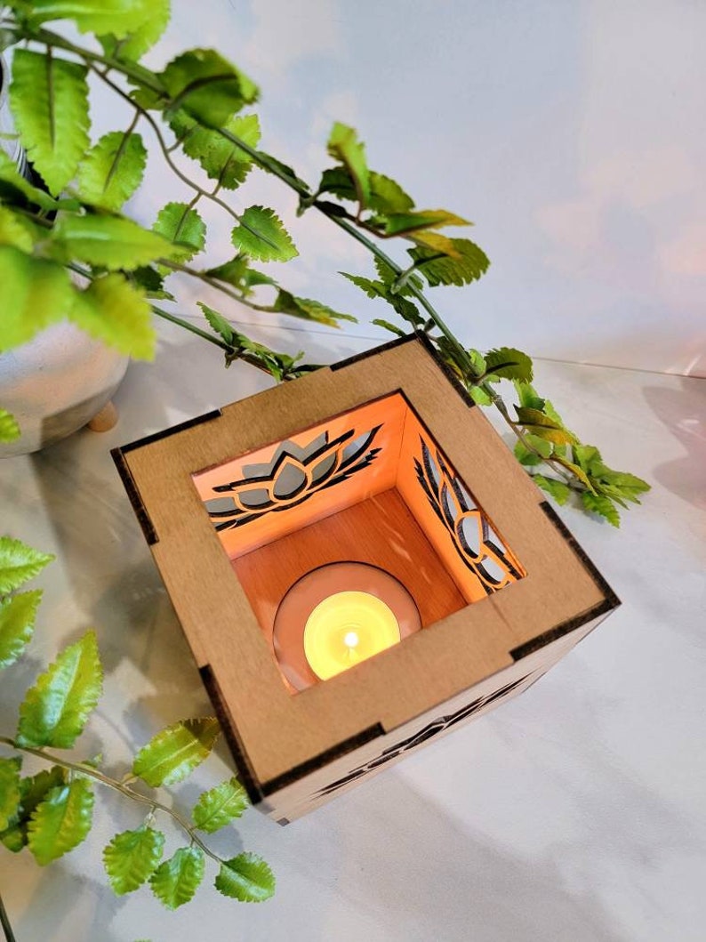 Lotus Flower Shadow Lantern Lotus Flower Tealight Holder - Etsy