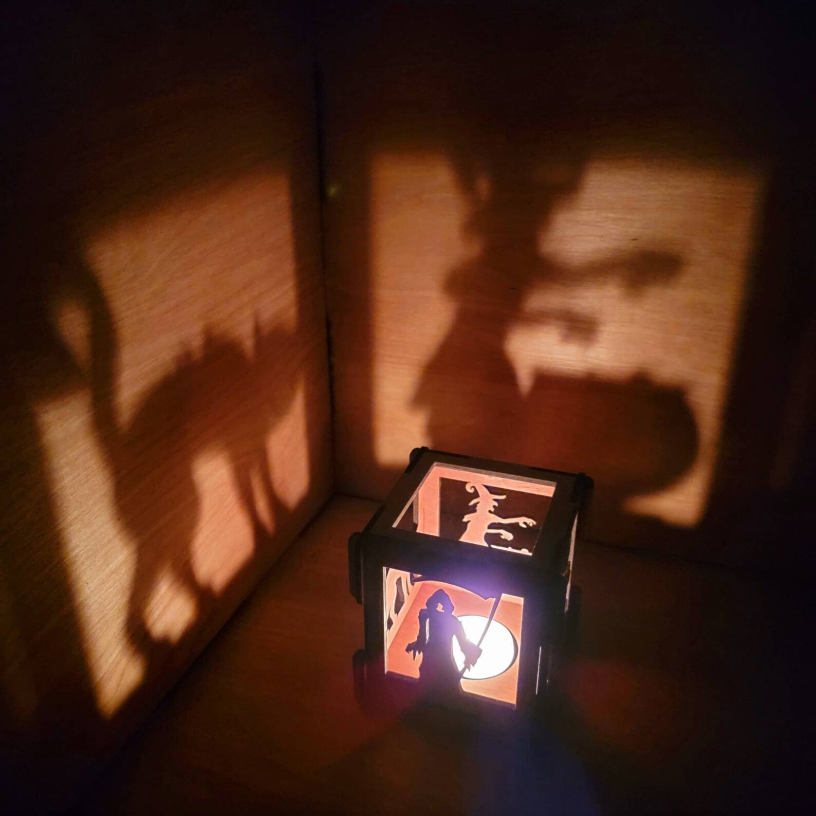 Halloween Tealight Holder Halloween Theme Shadow Lantern - Etsy