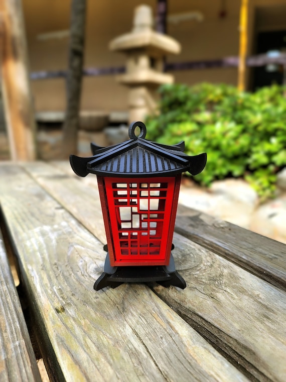 Wooden Japanese Lanterns Pattern Wooden Japanese Lantern Stock Photo