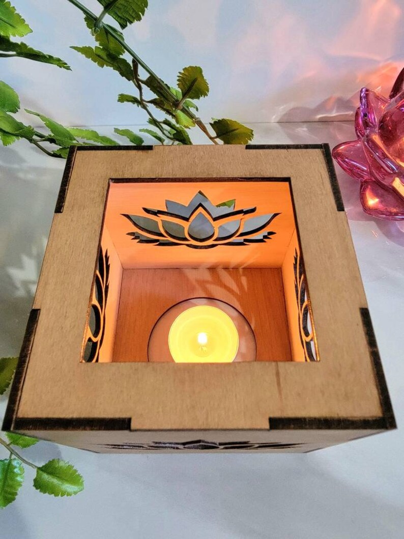 Lotus Flower Shadow Lantern Lotus Flower Tealight Holder - Etsy
