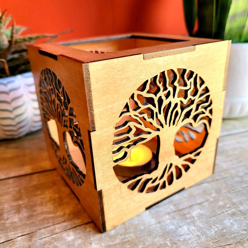 Tree of Life Shadow Lantern Tree of Life Wooden Decor Tree - Etsy