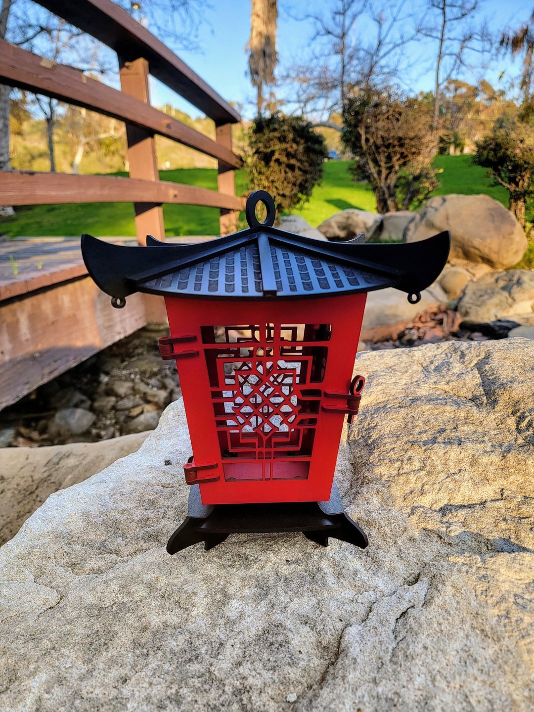 Japanese Pagoda Lantern, Garden Pagoda Lantern, Outdoor Wooden Japanese ...