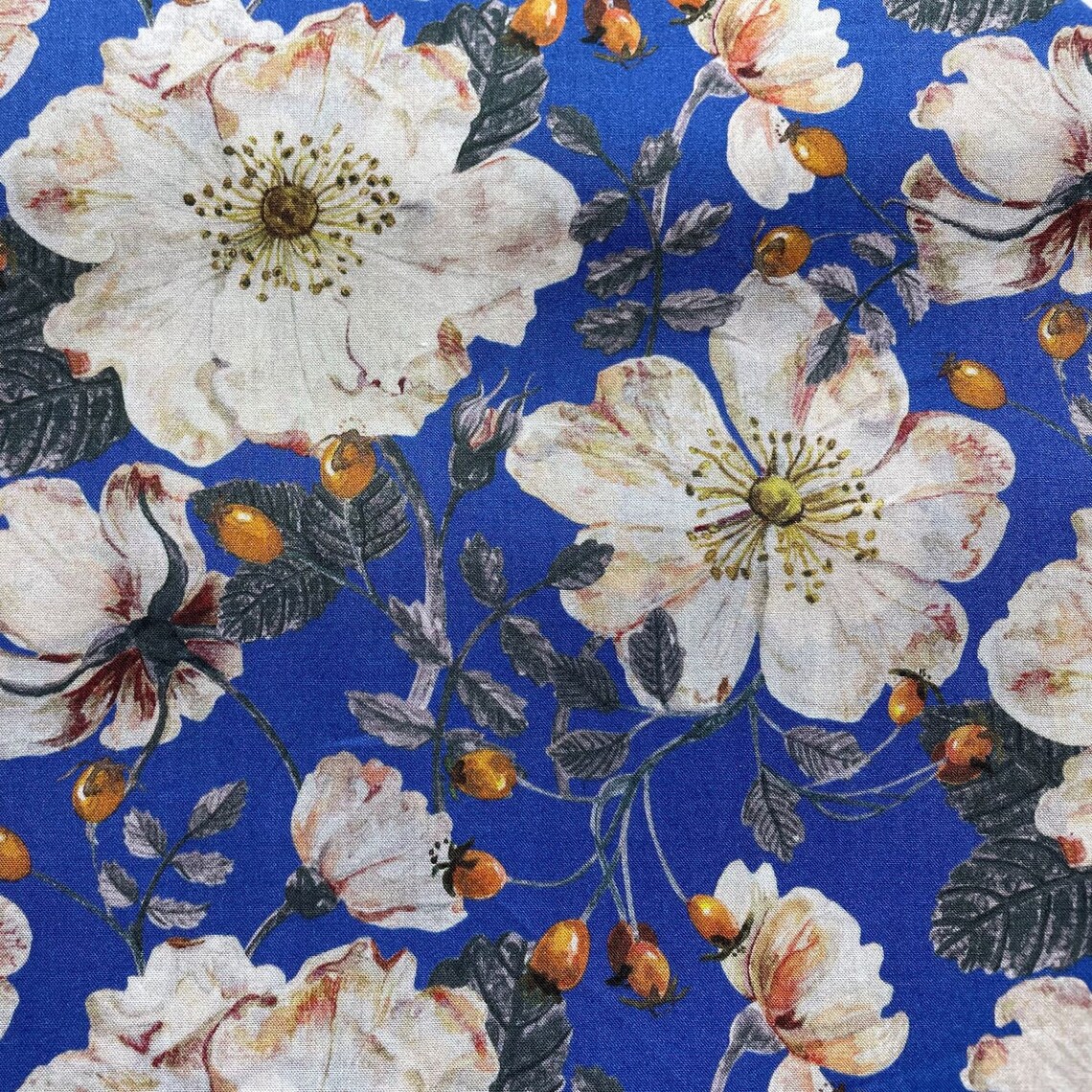 Dorset Rose in Blue by Liberty Fabrics | Etsy