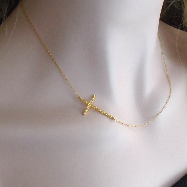 Long Skinny Cross Necklace - Etsy