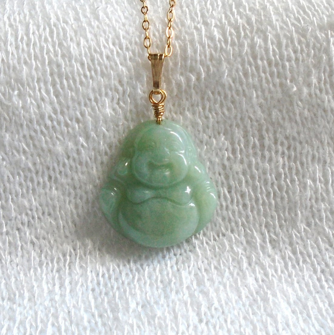 Lucky Buddha Pendant Jade Buddha Grade A Jadeite-jade - Etsy