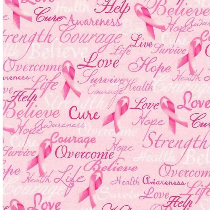 Breast Cancer Fabric - Etsy