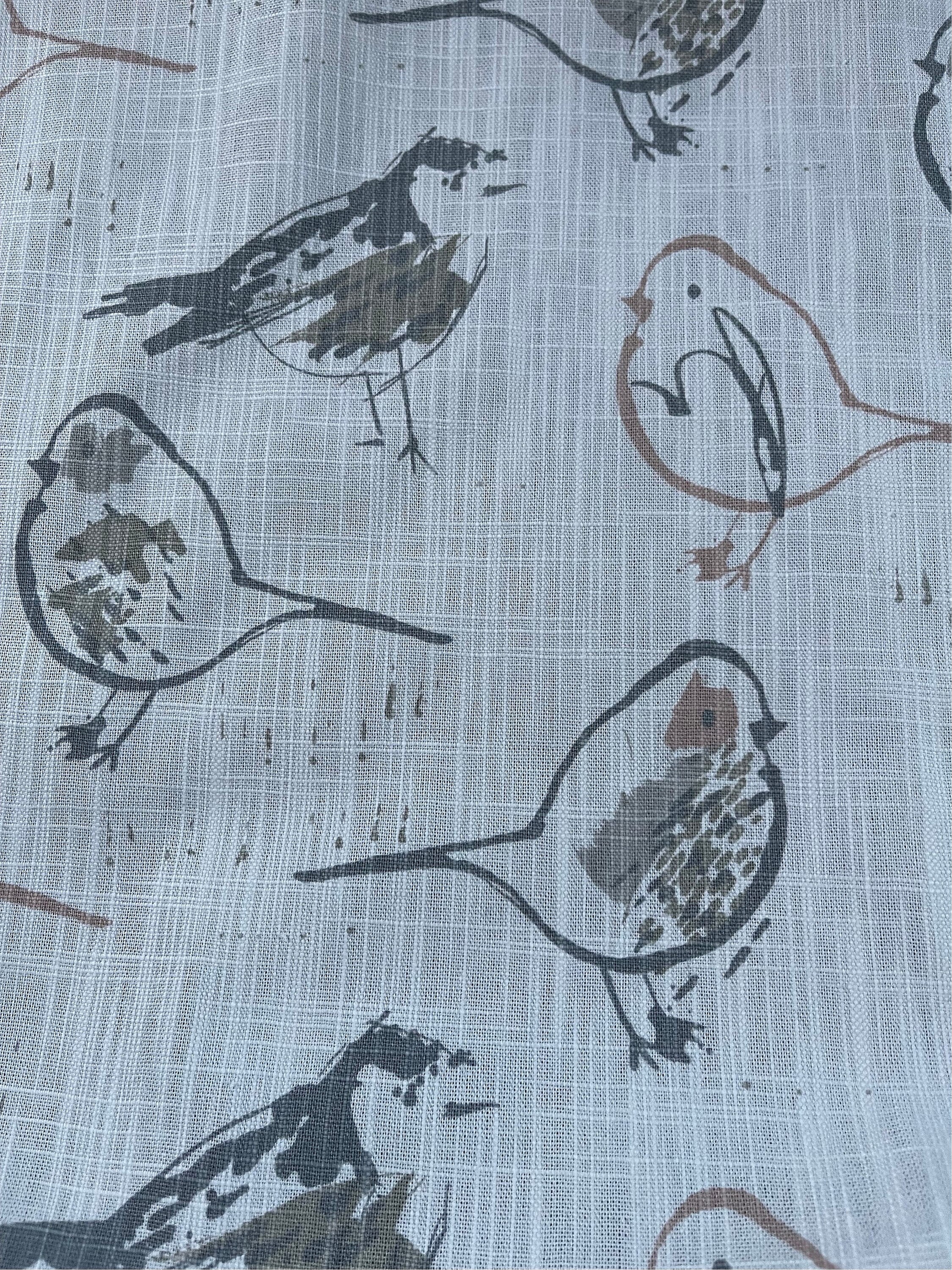 Bird-themed Decorating Fabric for Draperies, Curtains, Pillows, Etc. is ...