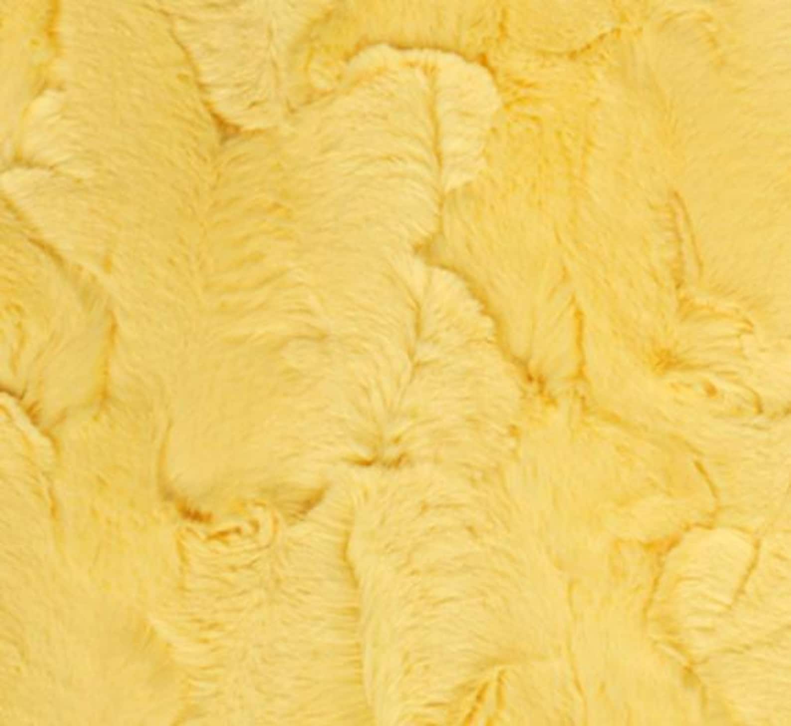 Soft Yellow Minky Fabric - Cozy Material for Blankets and Pillows - Etsy