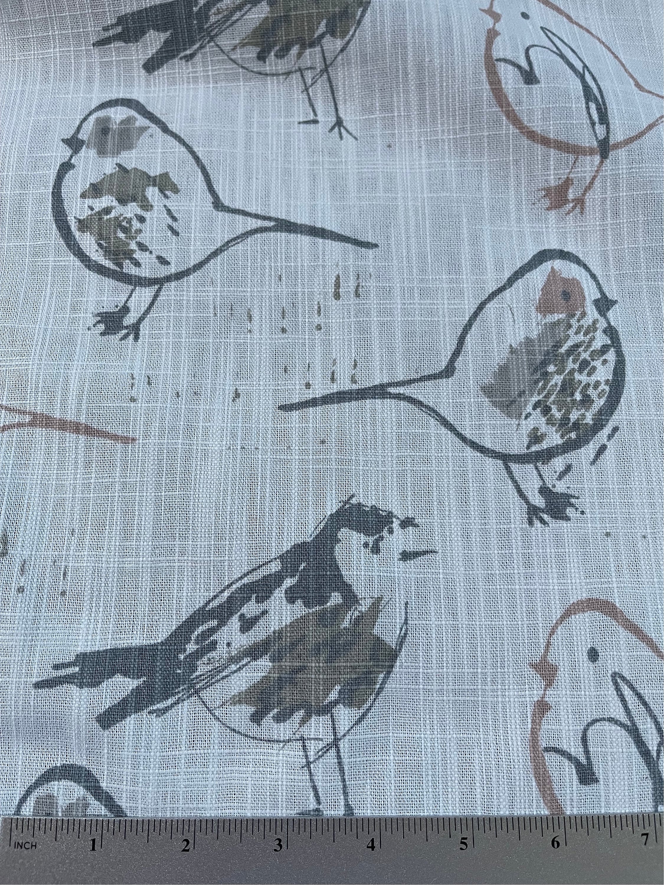Bird-themed Decorating Fabric for Draperies, Curtains, Pillows, Etc. is ...