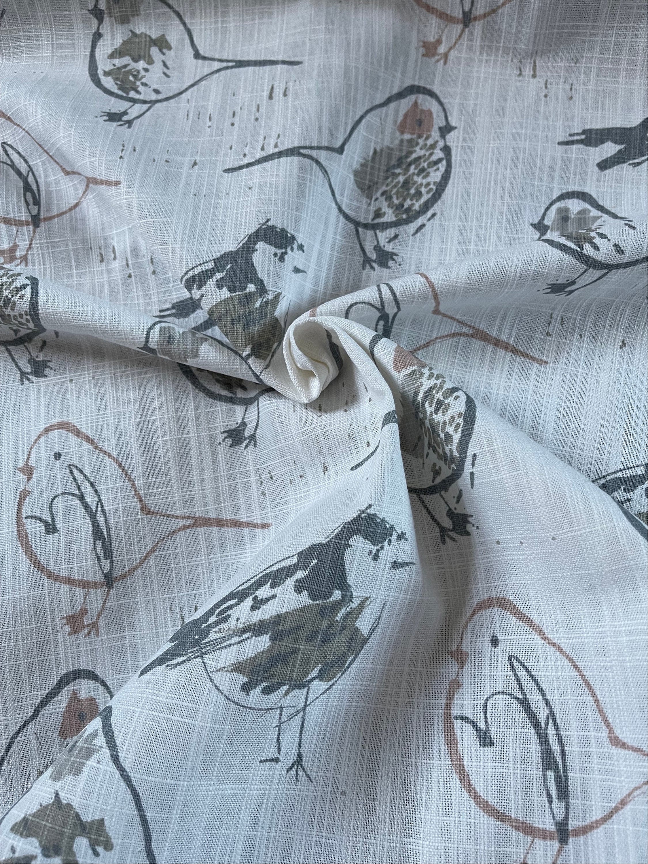 Bird-themed Decorating Fabric for Draperies, Curtains, Pillows, Etc. is ...