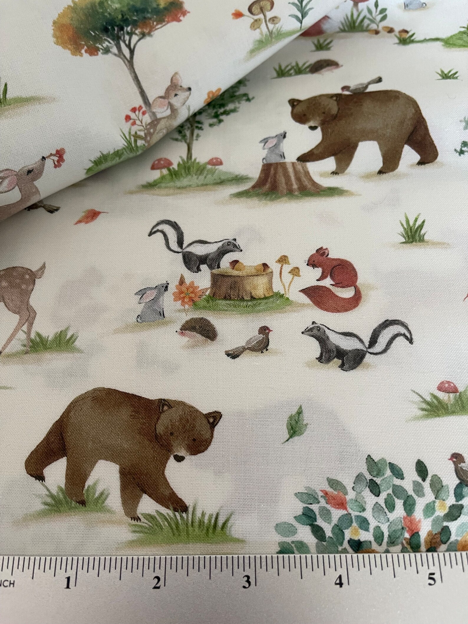 Rustic Woodland Fabric in Earthy Tones for Sewing Projects, Baby Boy ...