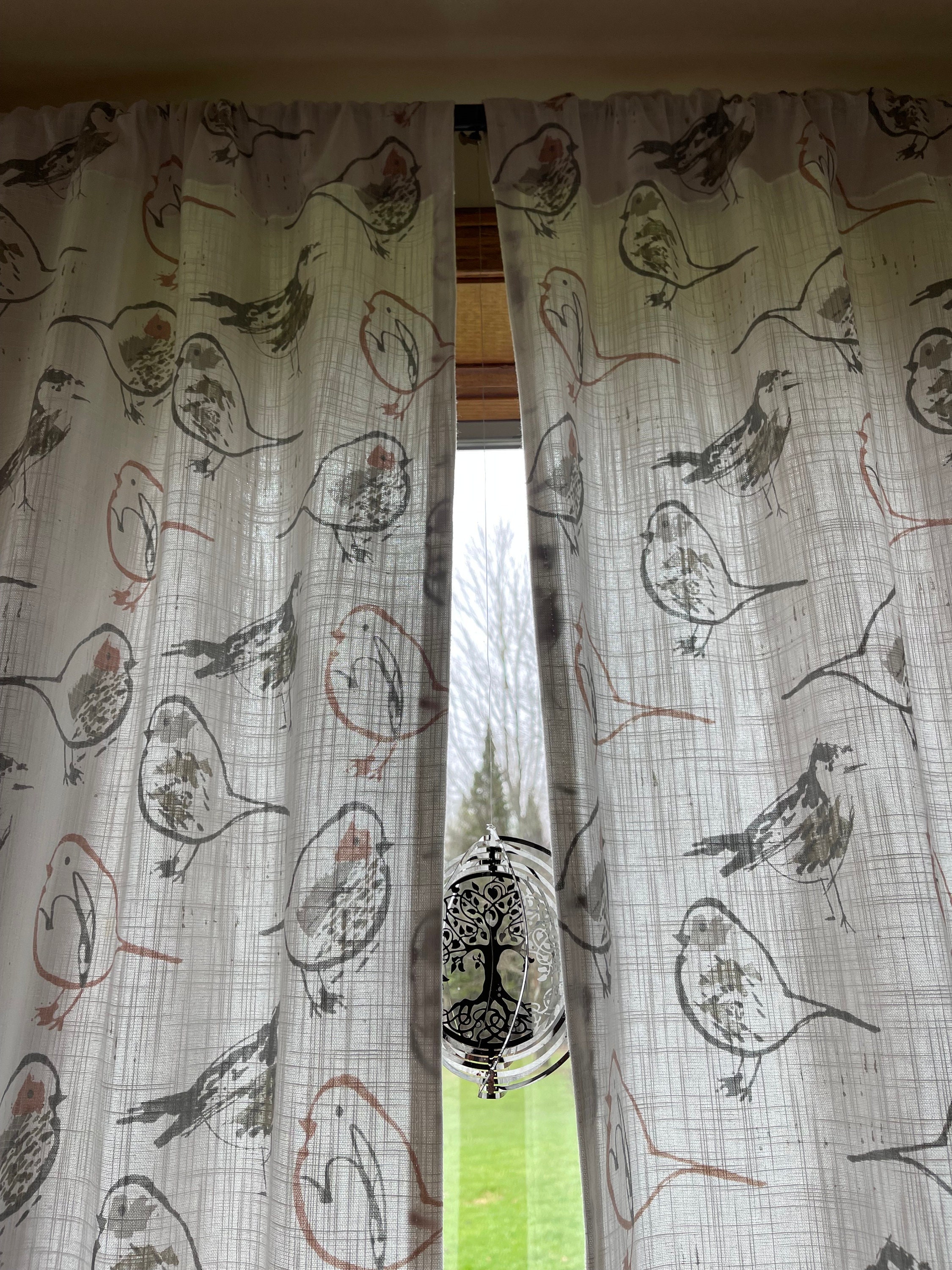 Bird-themed Decorating Fabric for Draperies, Curtains, Pillows, Etc. is ...
