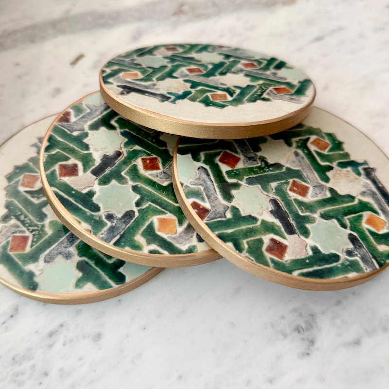 Mosaic Coasters - Etsy