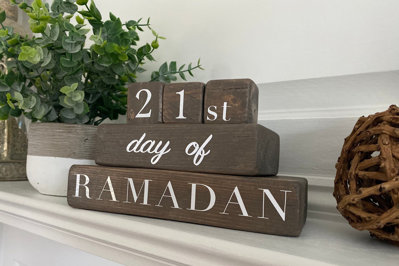 Ramadan Calendar Block Set | Etsy