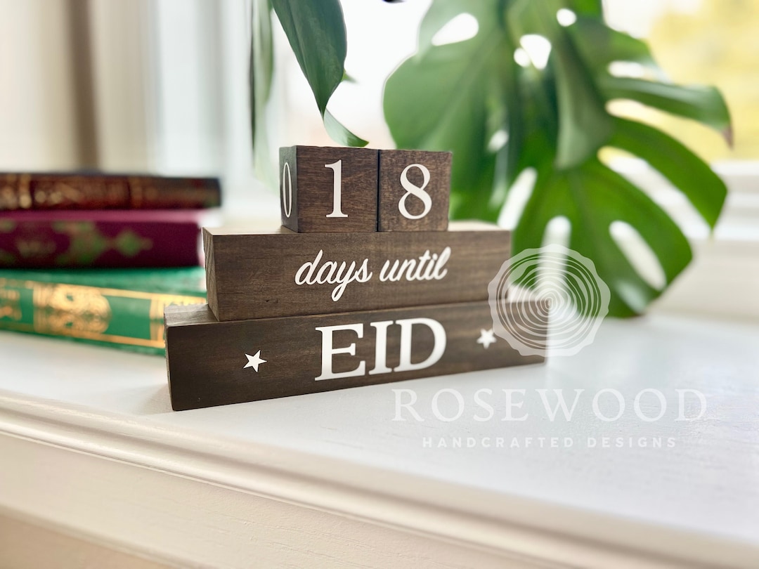 Eid Countdown Block Set/ Eid Mubarak Sign REVERSIBLE - Etsy