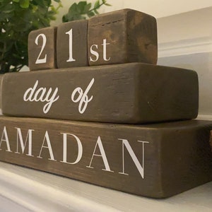 Ramadan Calendar Block Set | Etsy