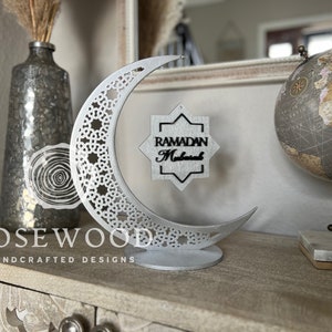 Wooden Crescent Moon Ramadan Decor: Eid Gift, Islamic Home Decor - Etsy