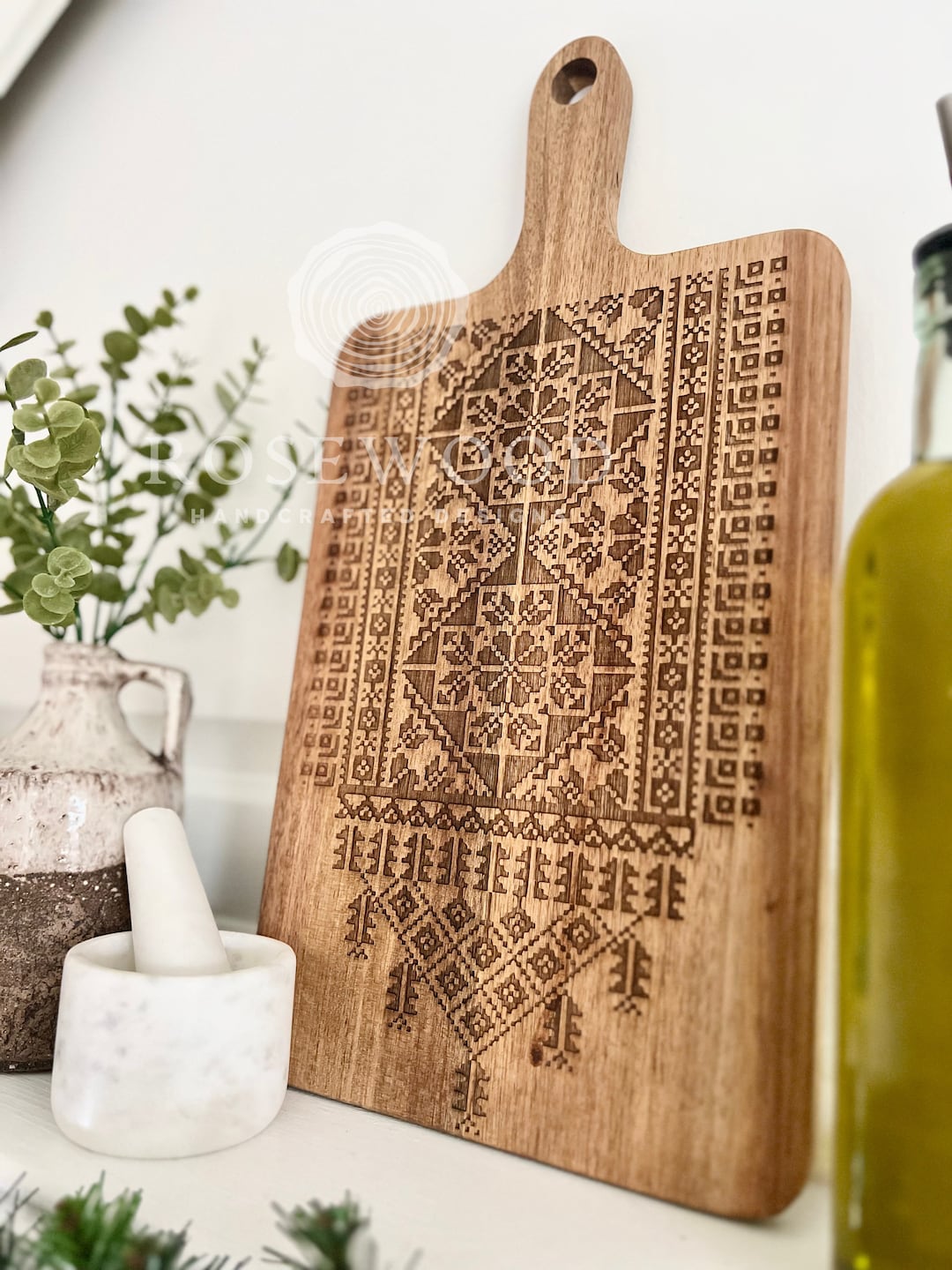 Tatreez Thobe Large Engraved Cutting Board | Ramadan Eid Gift Table ...