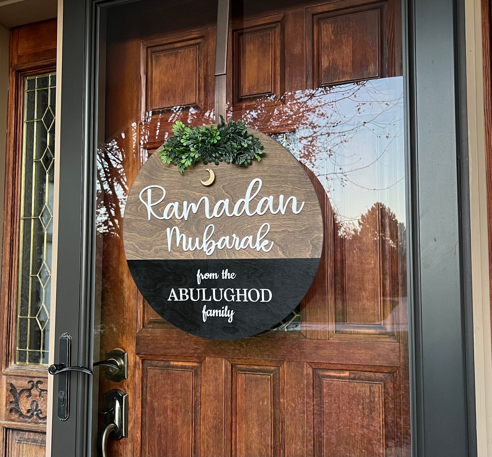18" 3D (acrylic/wood) Ramadan Decor Sign | Door Hanger | Round Sign ...
