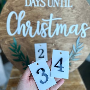 Christmas Countdown Decor Sign | Advent Calendar| Round Sign | Gift - Etsy
