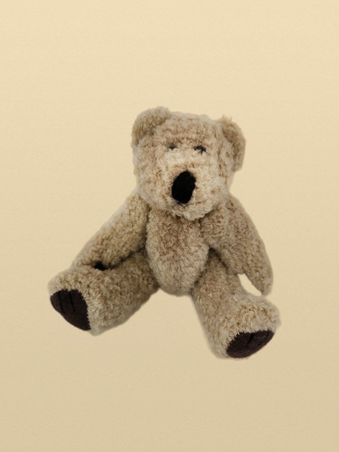 Mini Small Brown Bear Tiny Jointed Arms and Legs Kid Dollhouse Doll ...