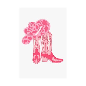 Cowgirl Matte Poster / Cowgirl / Cowboy / Pink Cowgirl - Etsy